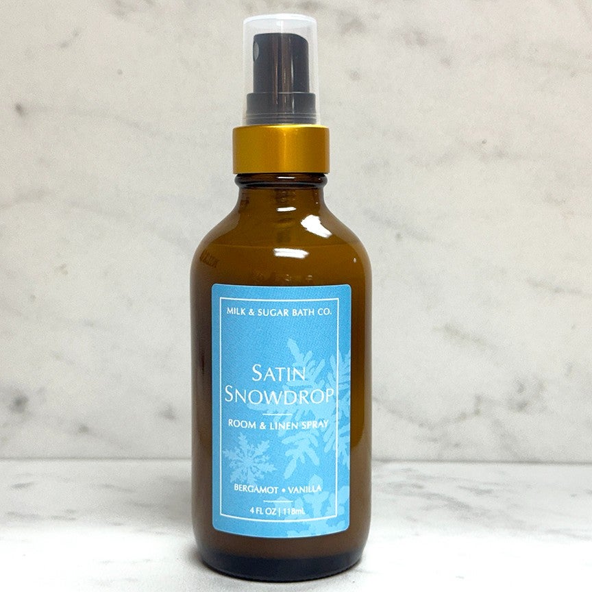 Satin Snowdrop Room & Linen Spray | Milk & Sugar Bath Co.